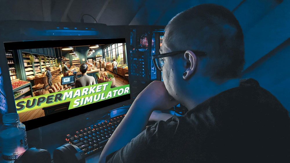 Guy who refuses to get a job plays Supermarket Simulator all day ...